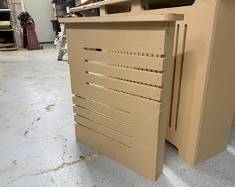 MDF Radiator Cover MD13 , Unfinished 9 Depth With Cut Out for Baseboard ...