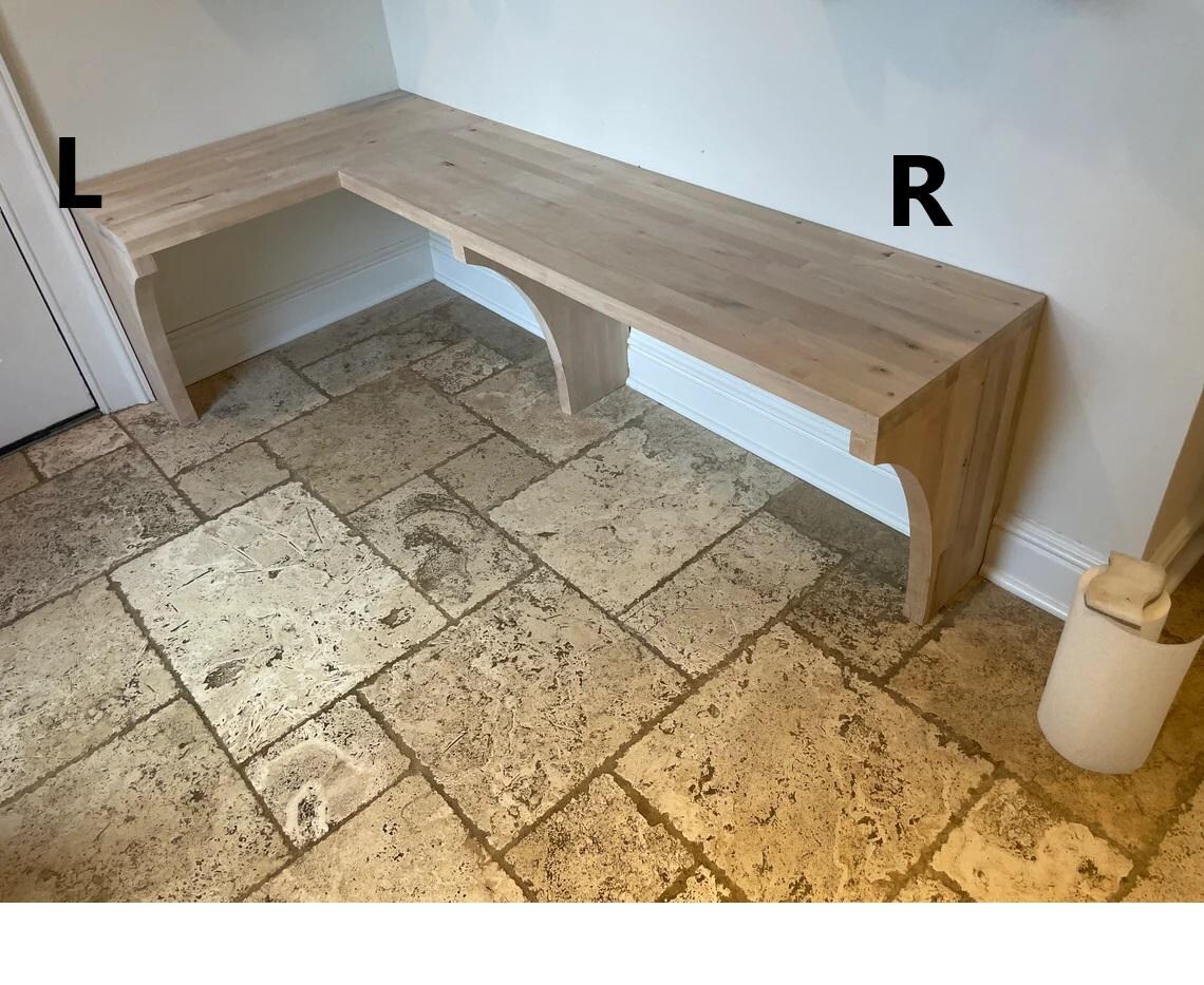 L Shape Maple Blocks Solid Wood 1.5" Thick Bench up to 20"h and 16"deep ...