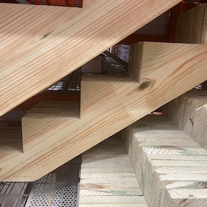 2pcs MD1 Wooden Stair Stringer,custom Made,choose Steps Quantity ...