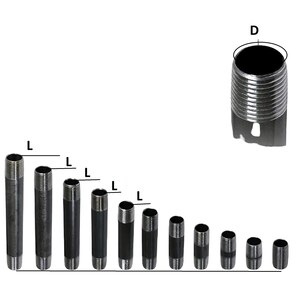 Choose Length and Size Black Gas Threaded Pipe Choose Diameter 1/2 or 3 ...