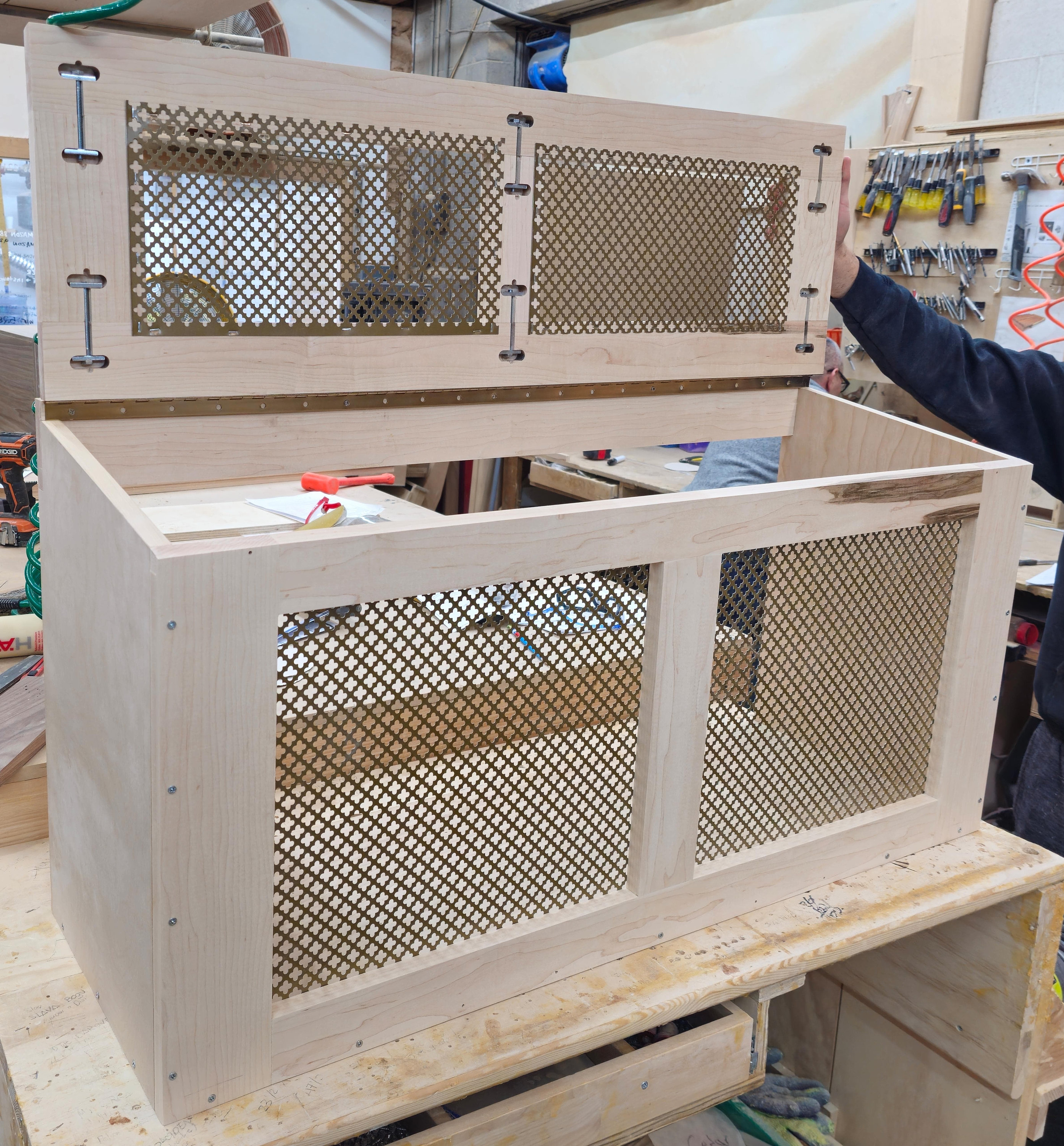 Wall AC, Mini Split , Ductless AC Cover Solid WOOD "wallbirdcage", Open ...