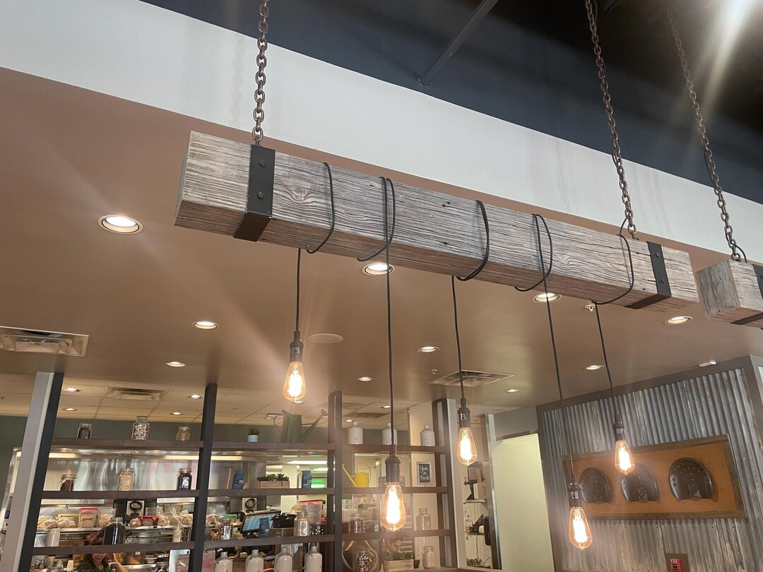 Ceiling Electric Light Wooden Beam, Choose Size and Material, Custom ...