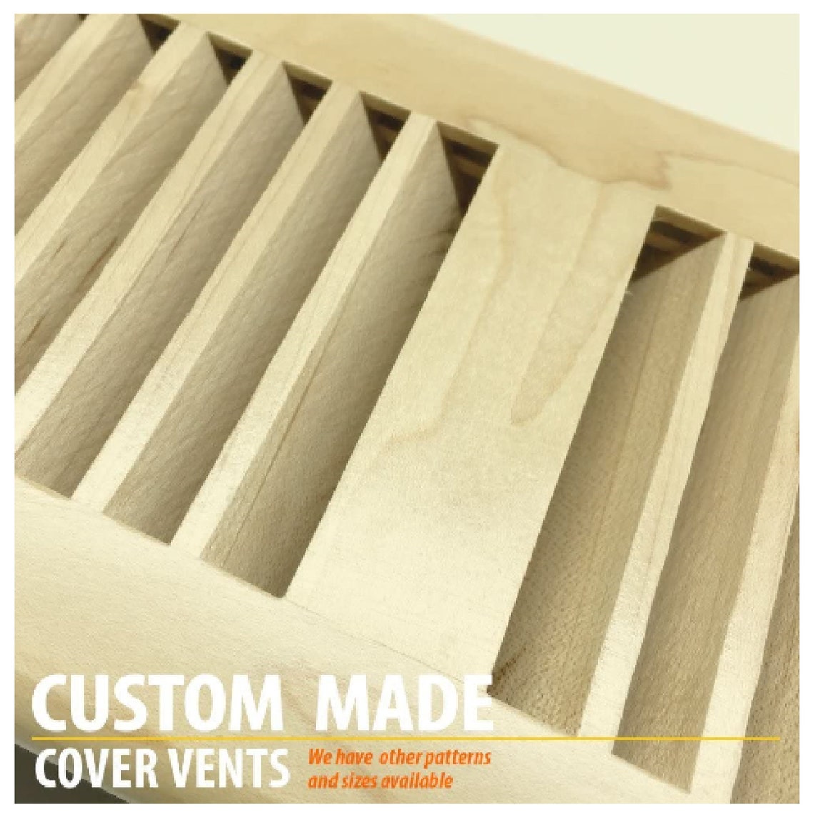 Oak Maplecherry Drop in Mount Wood Vent Cover With Frame & - Etsy