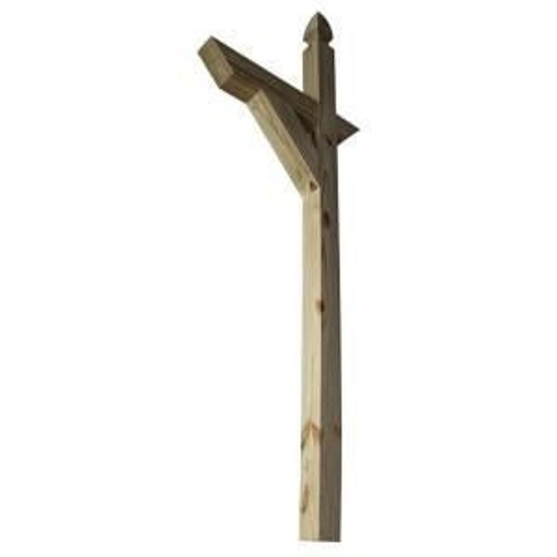 Rustic 5x5x6 Ft Solid Wood Mailbox Post, Choose Cap & Wood, Knots ...