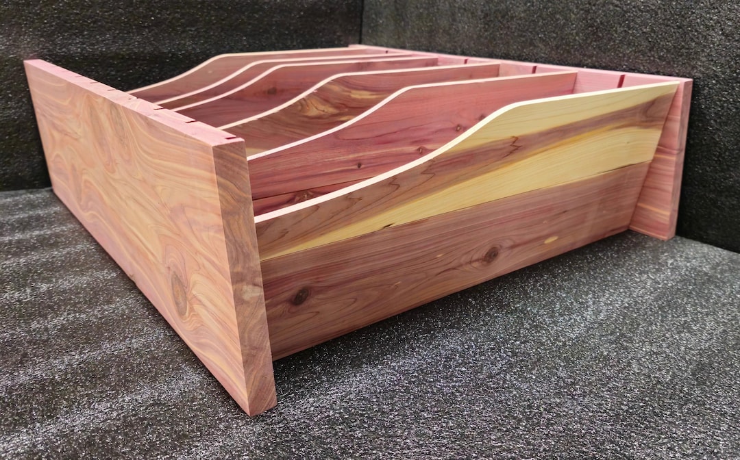 Red Cedar Wood Cookware Pan Organizer: Angled Drawer Dividers, Custom ...