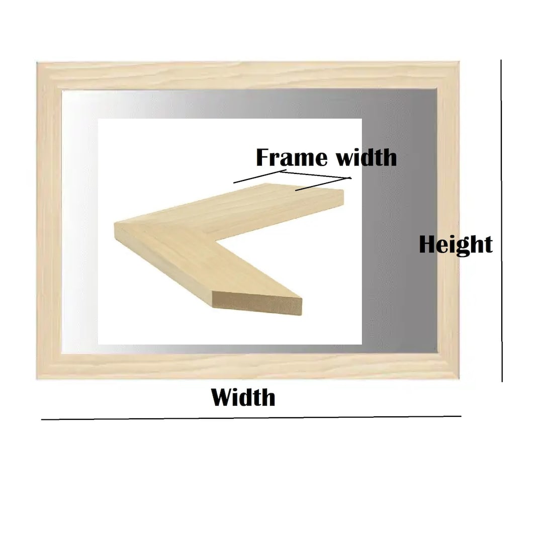 MDF Mirror Frame MD1 shaker custom Made Any Size. - Etsy