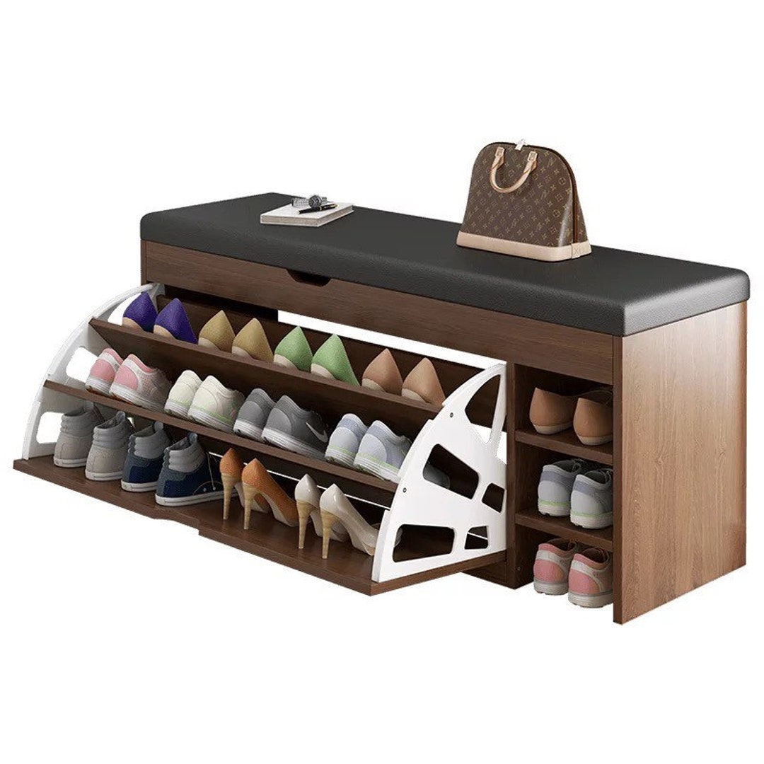 Shoe Wrack Flip Frame Shelf Melamine Bench,choose Your Size and Color ...