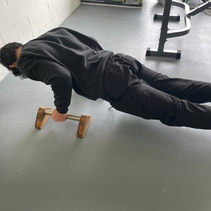 Wooden Sport Push up Stands Pushup Bar Gym Exercise Training Chest Bar ...