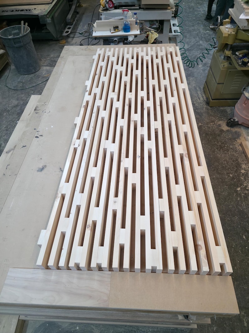 Unfinished Rustic Pine Room Divider Wall Panel Kit Zebra Design, 1ft ...
