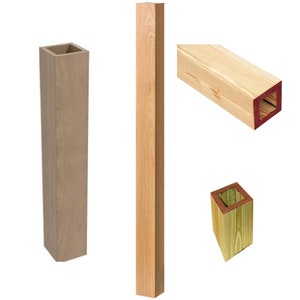 Hollow Oak Wood Newel Post: Rough Cut or Smooth Sanded - Etsy