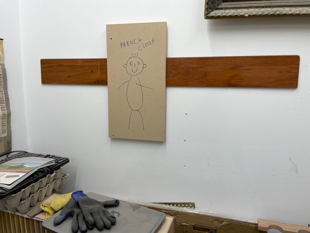 1/4" Thick French Cleat System, Use for Office or Kids Playroom ...