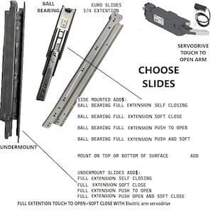 Single ALL Plywood 4"h Toe Kick Drawer With Side Mount Push-to-ooopen ...