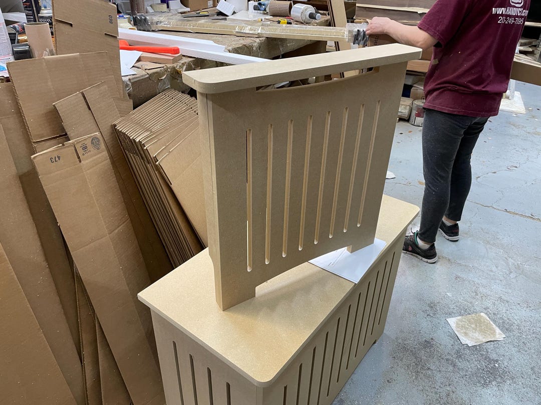 MDF Radiator Cover MD13 , Unfinished - 9" Depth With Cut Out for ...