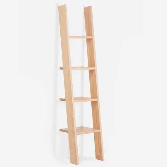 Wooden Ladder Bookcase Unassembled and Unfinished Choose - Etsy