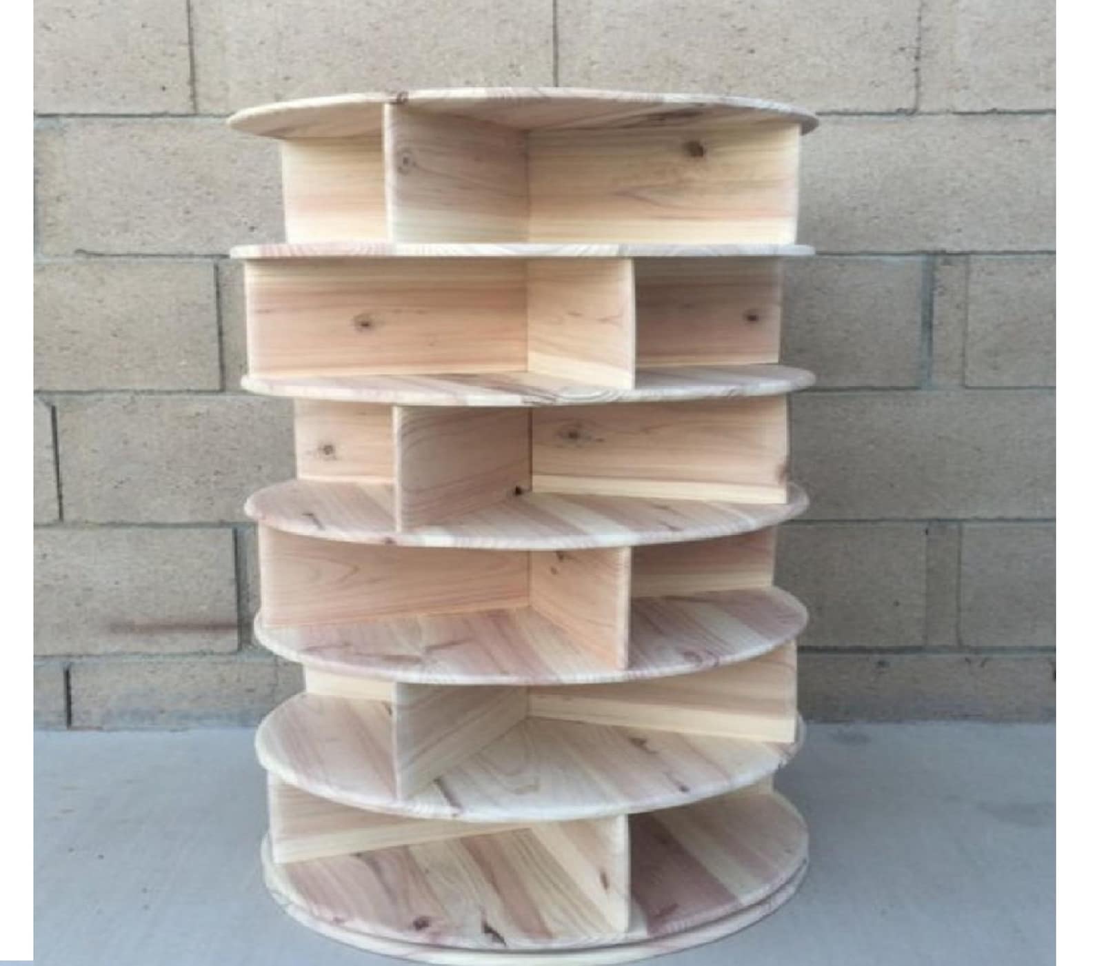 Wooden Rotating Shoe Rack "turntower" Custom Sizes Welcome. Teared ...