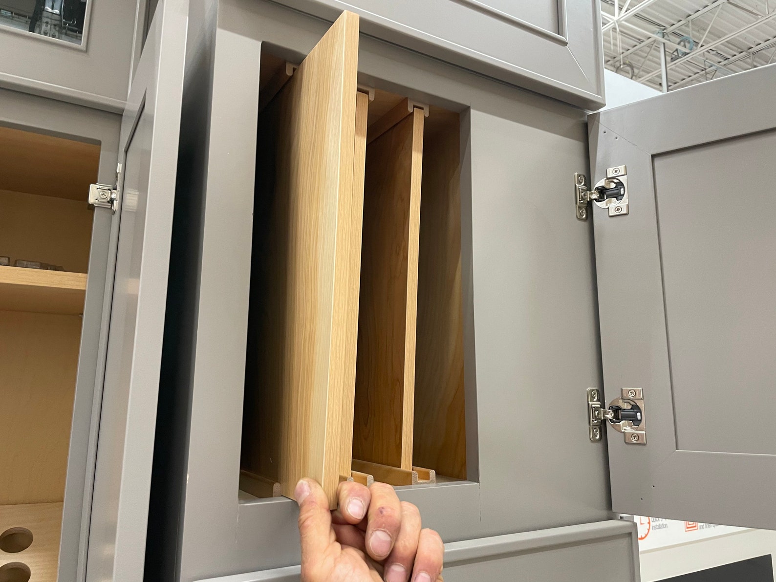 1/4” Custom Birch Cabinet Vertical Divider With Plastic Slide Inserts ...