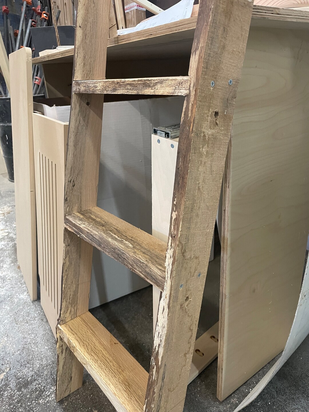 Custom Rastic Unfinished Rough CUT OAK Ladder,unfinished Ladder,choose ...