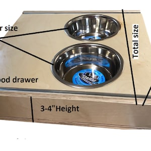 Plywood Dog Feeding Drawer Custom Size, Push-to-unlock Side Mount ...