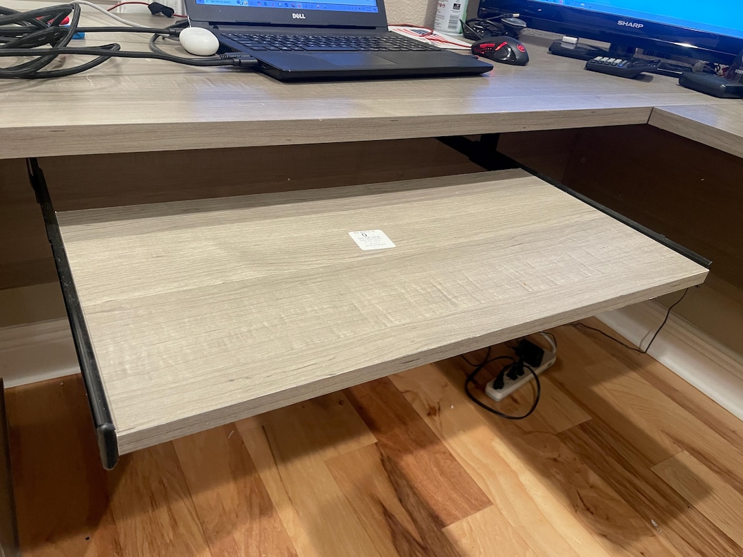 Pull Out Sliding Shelf Top Mount, Keyboard Shelf, 3/4" Melamine W SOFT ...