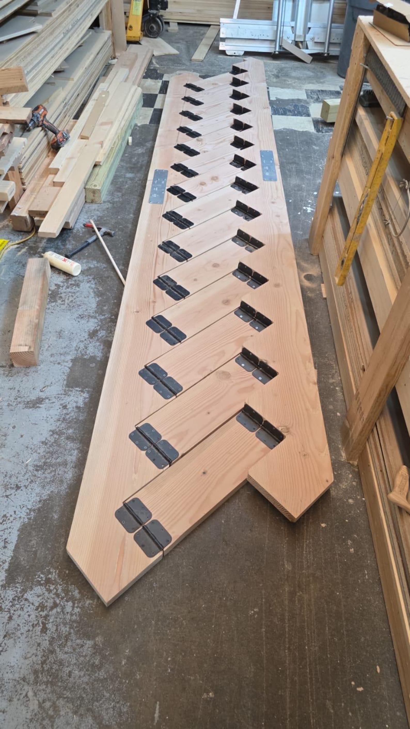 Foldable Wooden Transformer Ladder Wall Pull Down “scorponok” Space ...