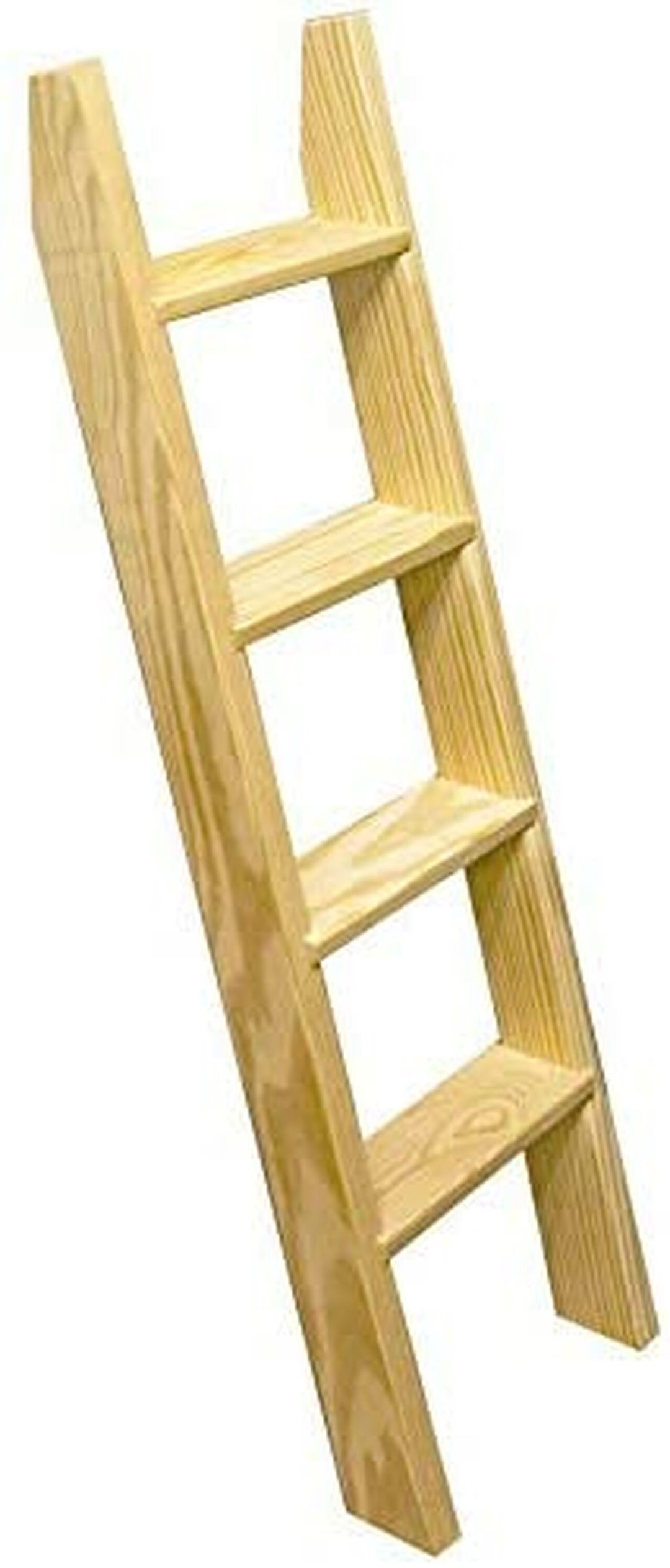 POPLAR Unfinished Solid Wood Library Attic Furniture Ladder, Bunk Bed ...