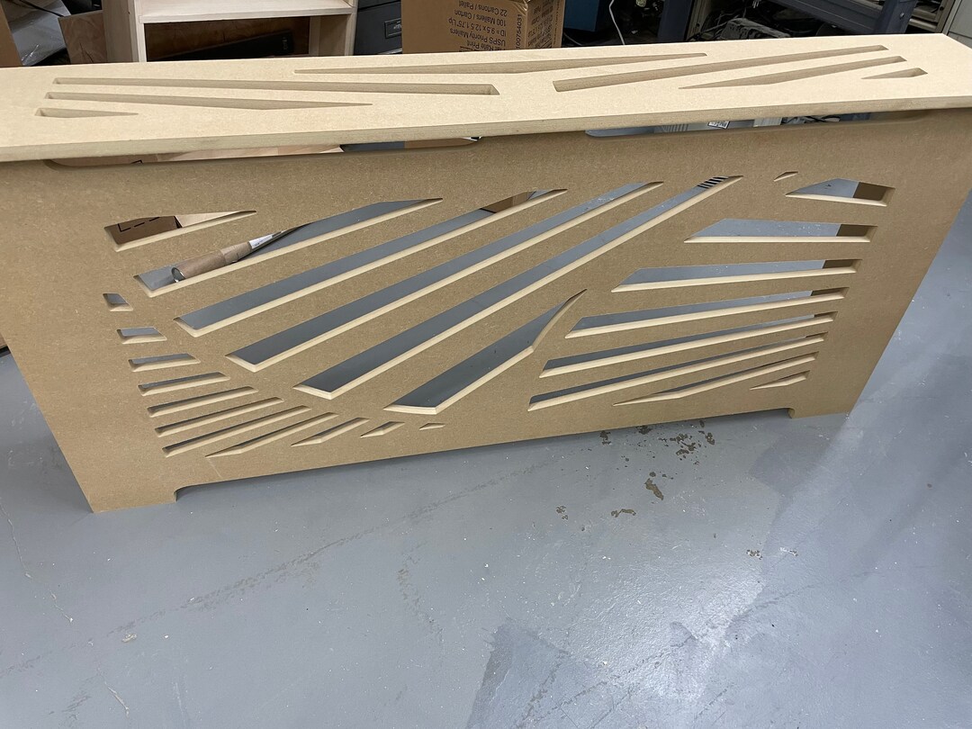 Modern White PVC Radiator Cover - MD6 - Unfinished - 9" Depth , Choose ...