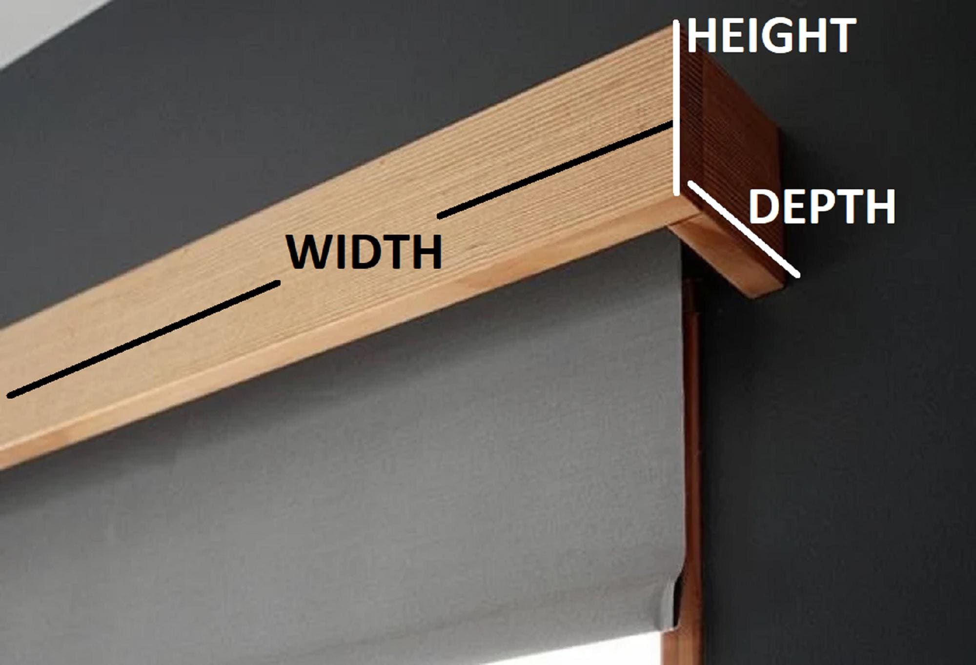 Unfinished Solid Pine Wood 3 Boards Cornice Kit Custom Size Window ...