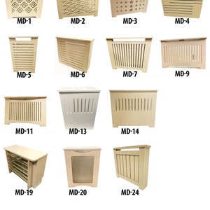MDF Radiator Cover - MD6 - Unfinished - 9" Depth, You Choose Sizes.add ...
