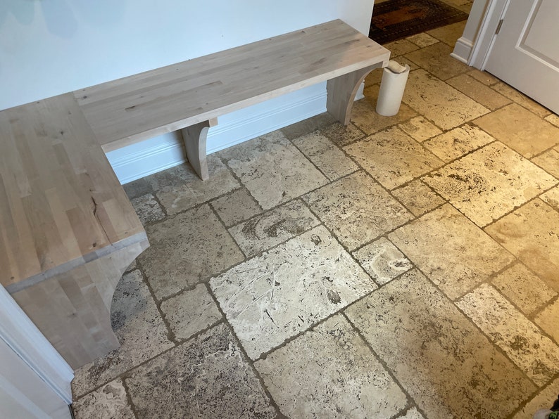 L Shape Maple Blocks Solid Wood 1.5" Thick Bench up to 20"h and 16"deep ...
