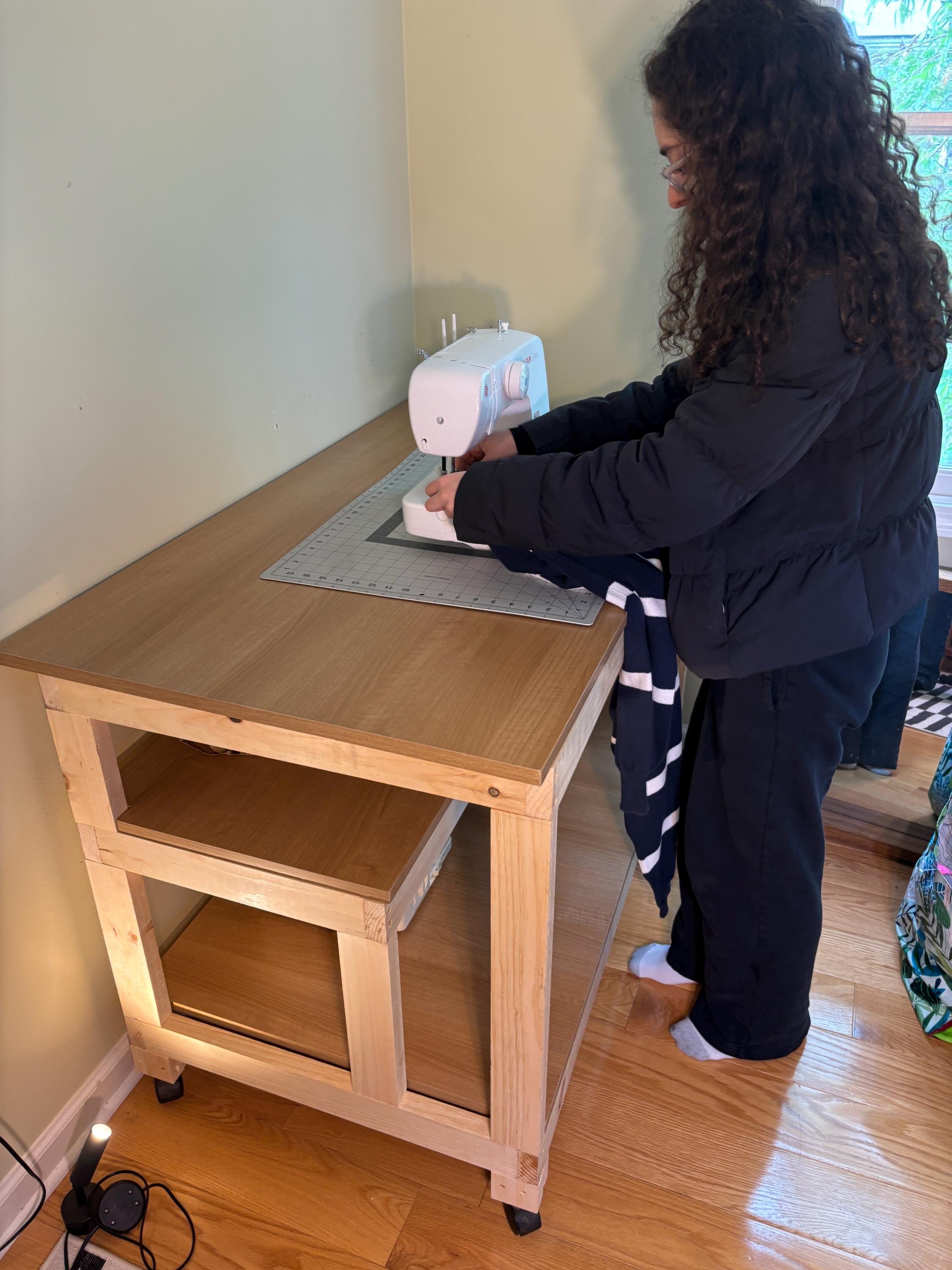 Rolling Working Table "anna", Working Desk, Art Desk, Sewing Table ...
