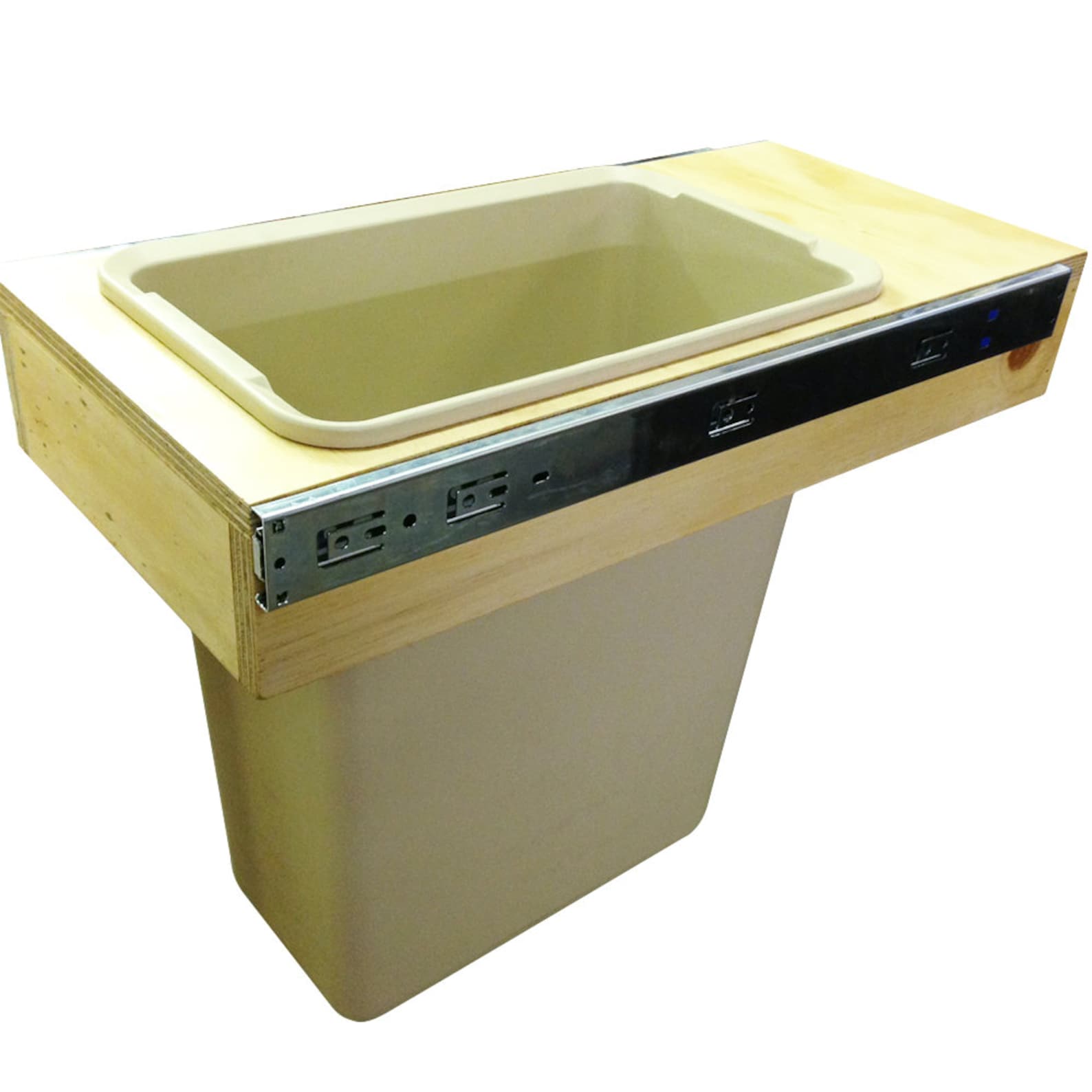 Pedal Open Single Trash Pull-out Waste Container Kick to Open With ...