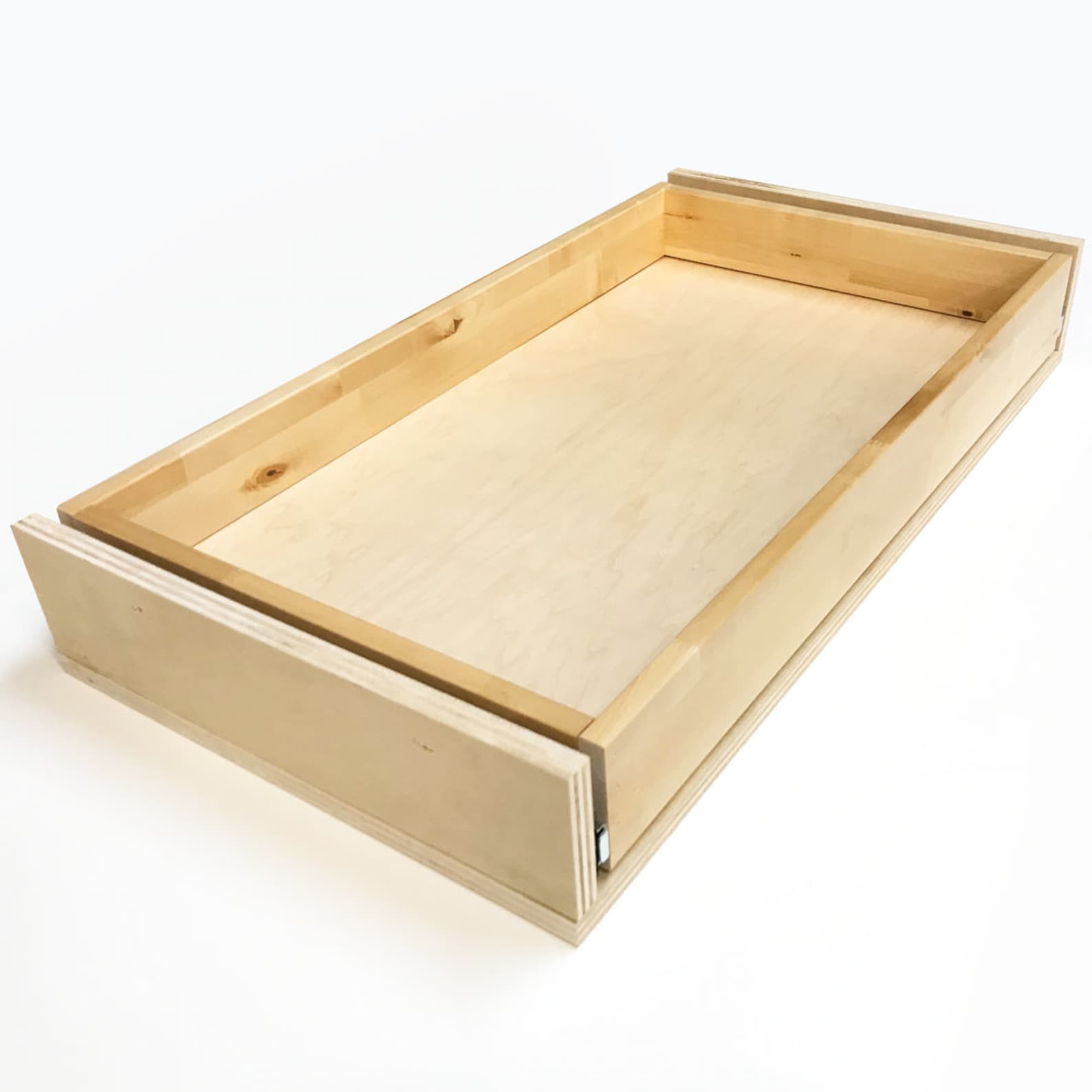ALL Plywood 4" High Toe Kick Drawer With Side Mount Push-to-ooopen or ...