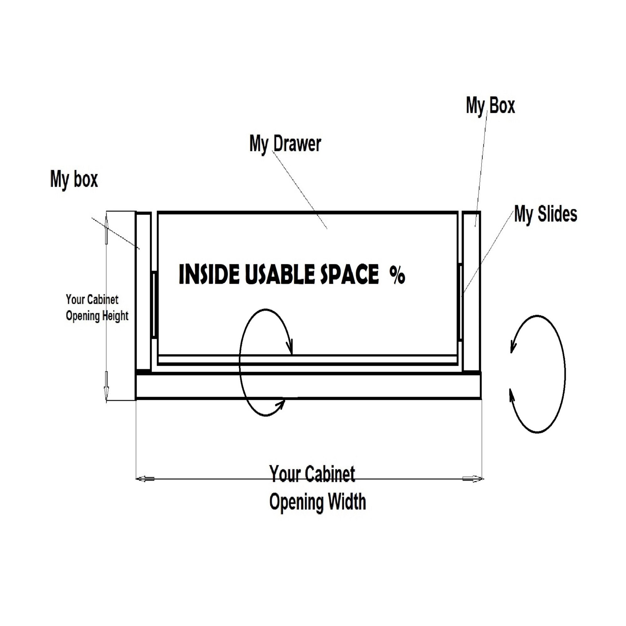 3" Height Toe Kick Wood Drawer With Push-to-open or Soft Closing Slides ...