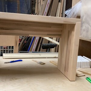 Solid Birch Wood Bench Natural, Finger Joint, Custom Sizes Welcome, 1.5 ...