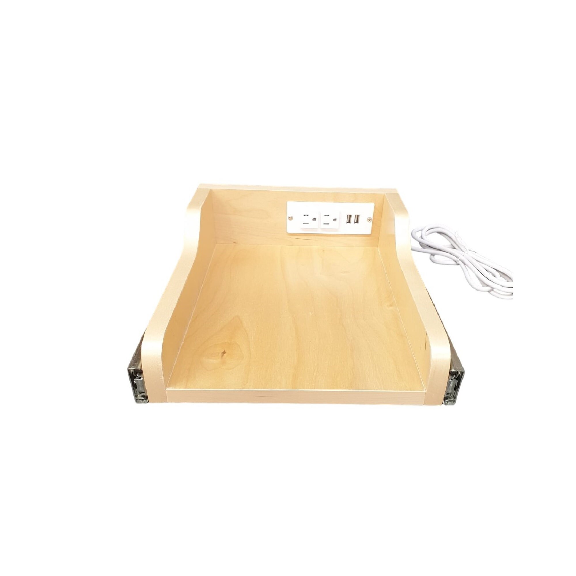 Custom Pull Out Drawer Open Front “eleganceel” Melamine With USB & El ...