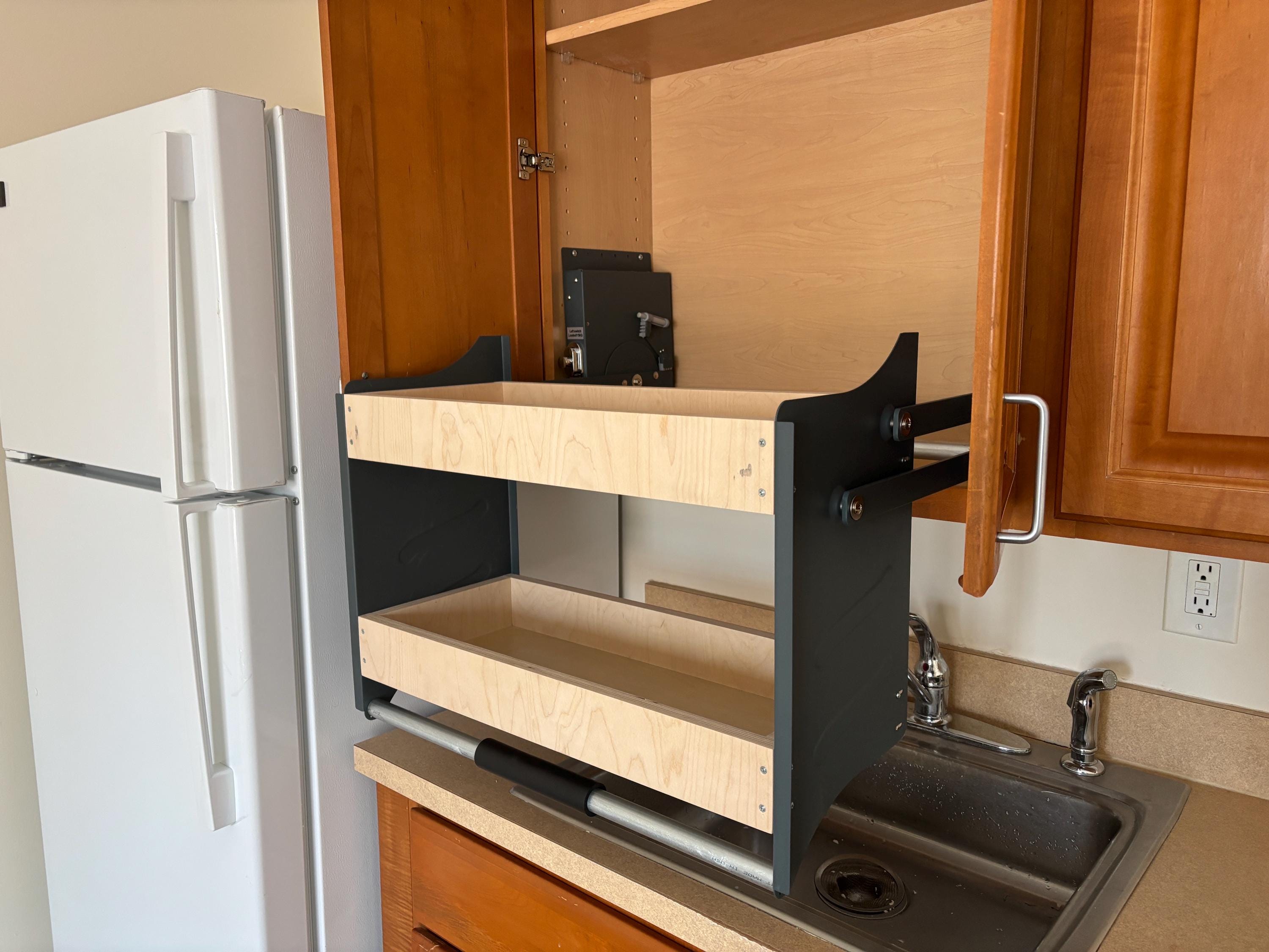 Custom Kitchen Cabinet Pull-down Shelves Insert Plywood, Custom Made ...