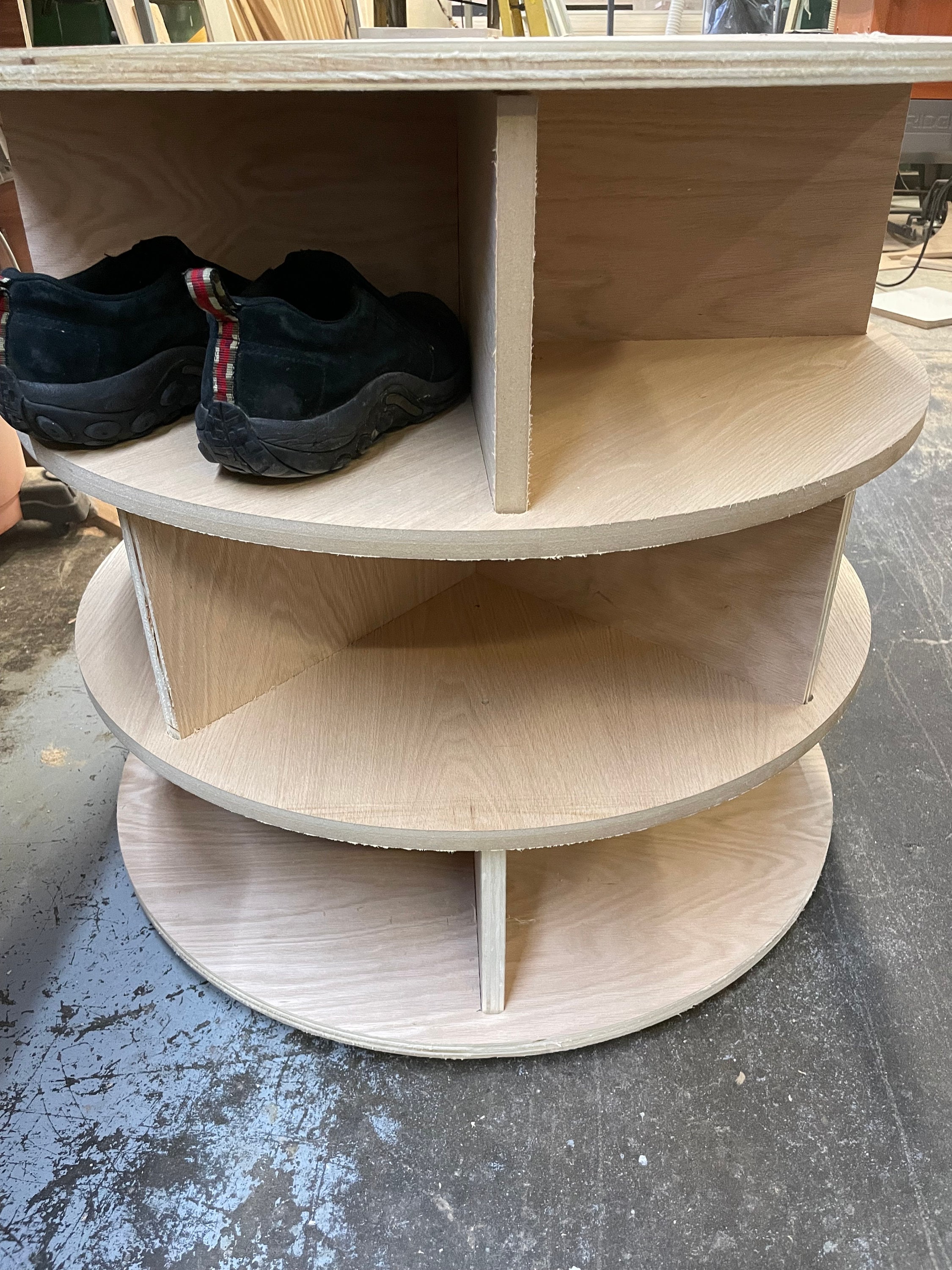 Wooden Rotating Shoe Rack "turntower" Custom Sizes Welcome. Teared ...