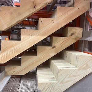 2pcs MD1 Wooden Stair Stringer,custom Made,choose Steps Quantity ...