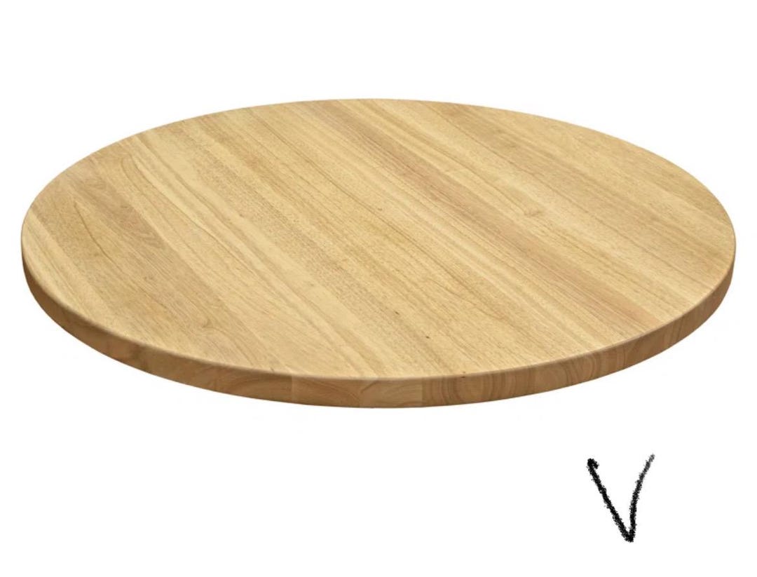 Birch Round Wood Round Square Edge Table Top 1.5" Thick, Any Size ...