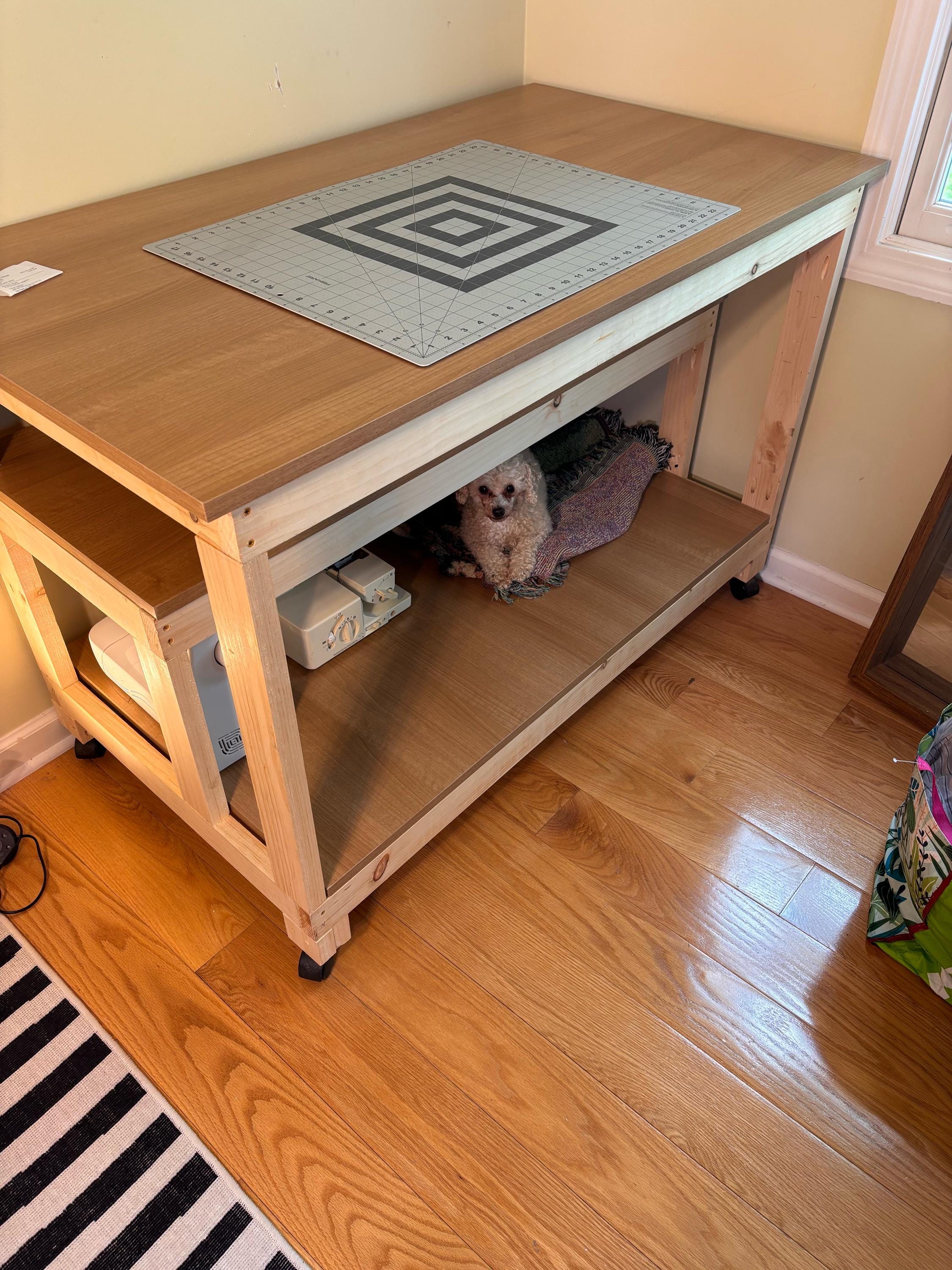 Rolling Working Table "anna", Working Desk, Art Desk, Sewing Table ...
