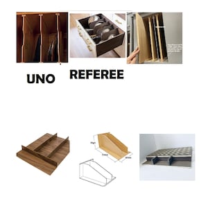 Real Cedar Wood Set of 1 Vertical Divider MD1 for Kitchen Cabinet ...