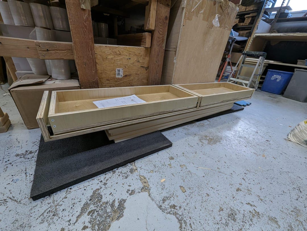 Single Wooden 5"high Toe Kick Drawer With Push-to-open or Soft Close ...