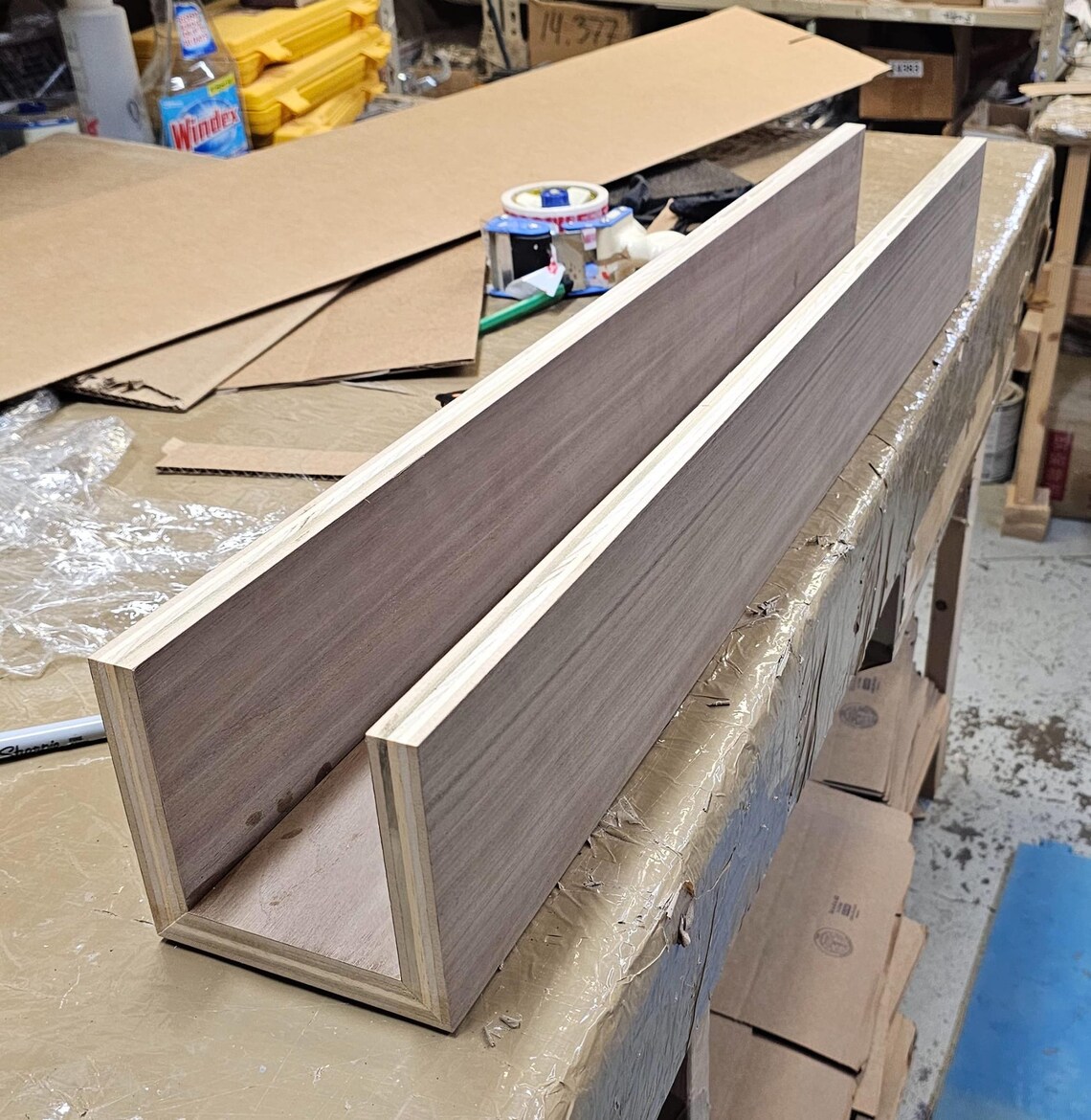 Hollow Real Birch Veneered Plywood Core Decorative Ceiling Beam Any ...