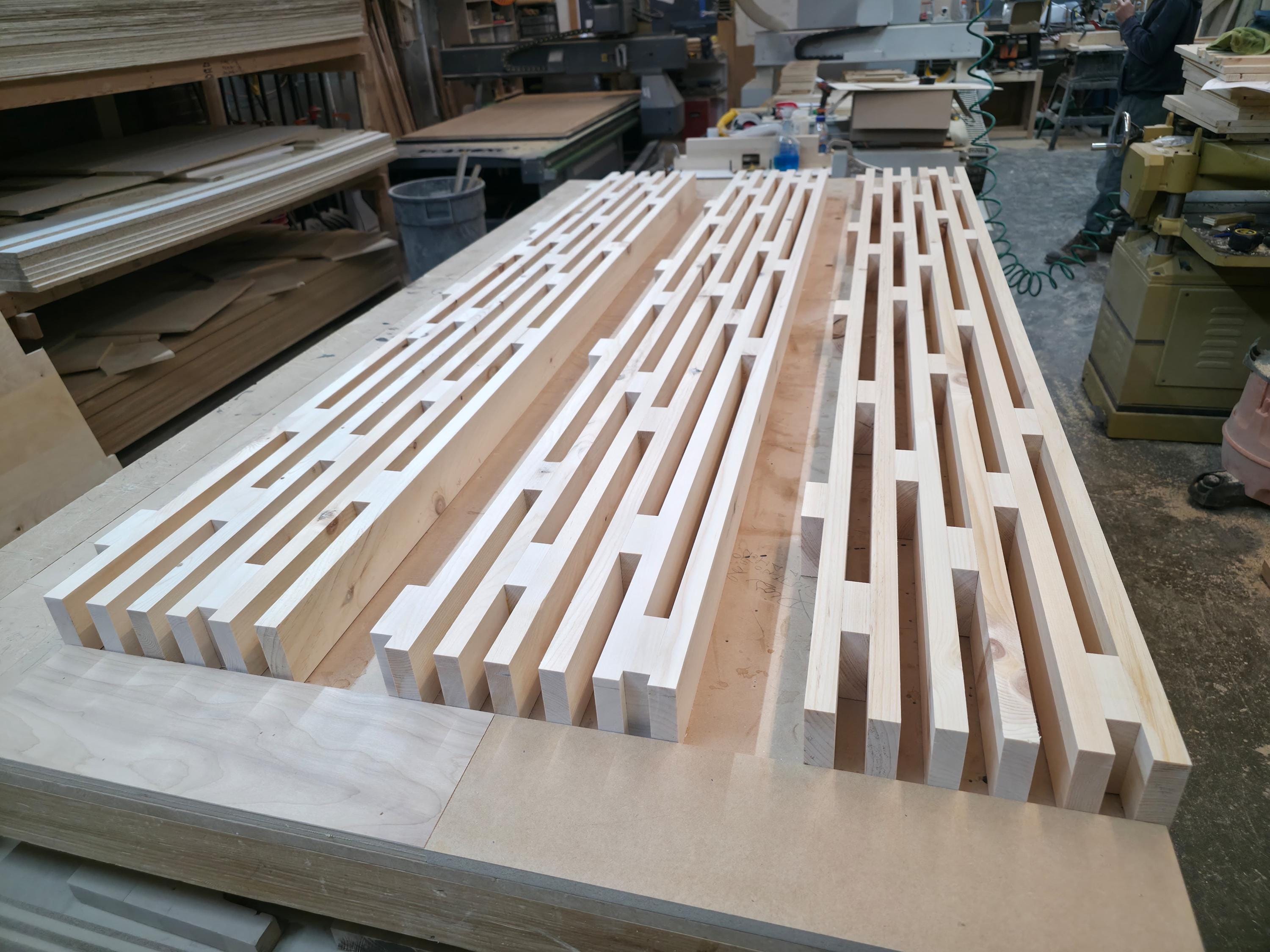 Unfinished Pine Room Divider Wall Panel Kit: Zebra Design, 1ft Wide ...