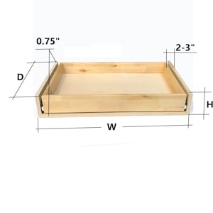 Wooden 4" High Toe Kick Drawer "trojan" With Push-to-open Slides ...