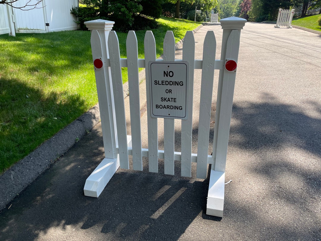 Unfinished Wood Traffic Barrier: Driveway Safety, DIY Assembly - Etsy