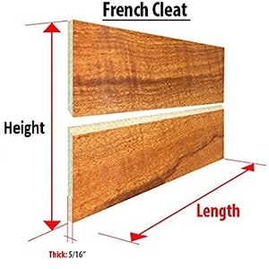 1/4" Thick French Cleat System, Use for Office or Kids Playroom ...
