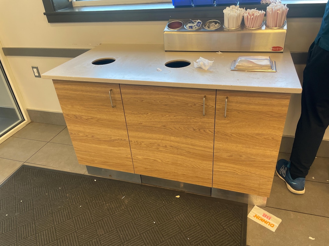 Triple Concealed Trash MDF, Wooden or Melamine Trash Receptacle ...
