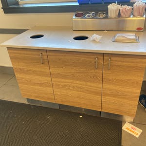 Triple Concealed Trash MDF, Wooden or Melamine Trash Receptacle ...