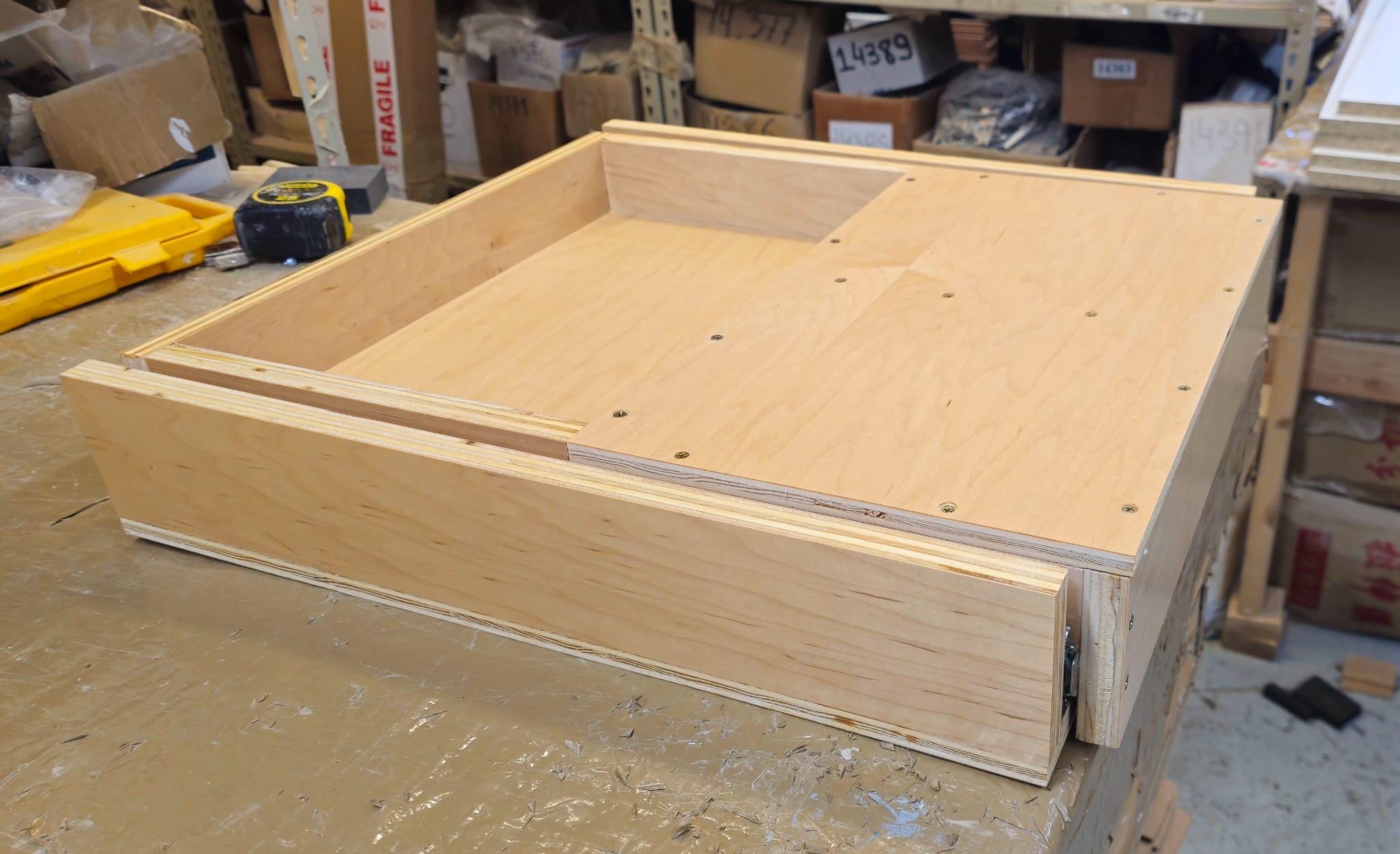 Birch Plywood Pull-out Step Stool "trojanstep" Under Cabinet Push to ...